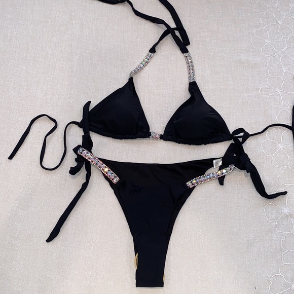 None | Swim | Glamorous Rhinestone Bikini | Poshmark